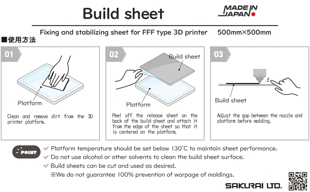 Immediate solution to fixation problems! Build sheets for 3D printers ...